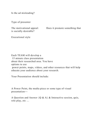 Advertising is one of the most common forms of visual persuasion we .docx