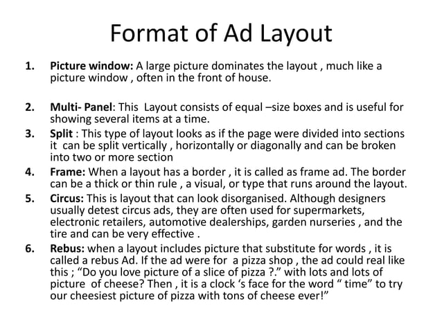 Advertising layout ppt | PPTX