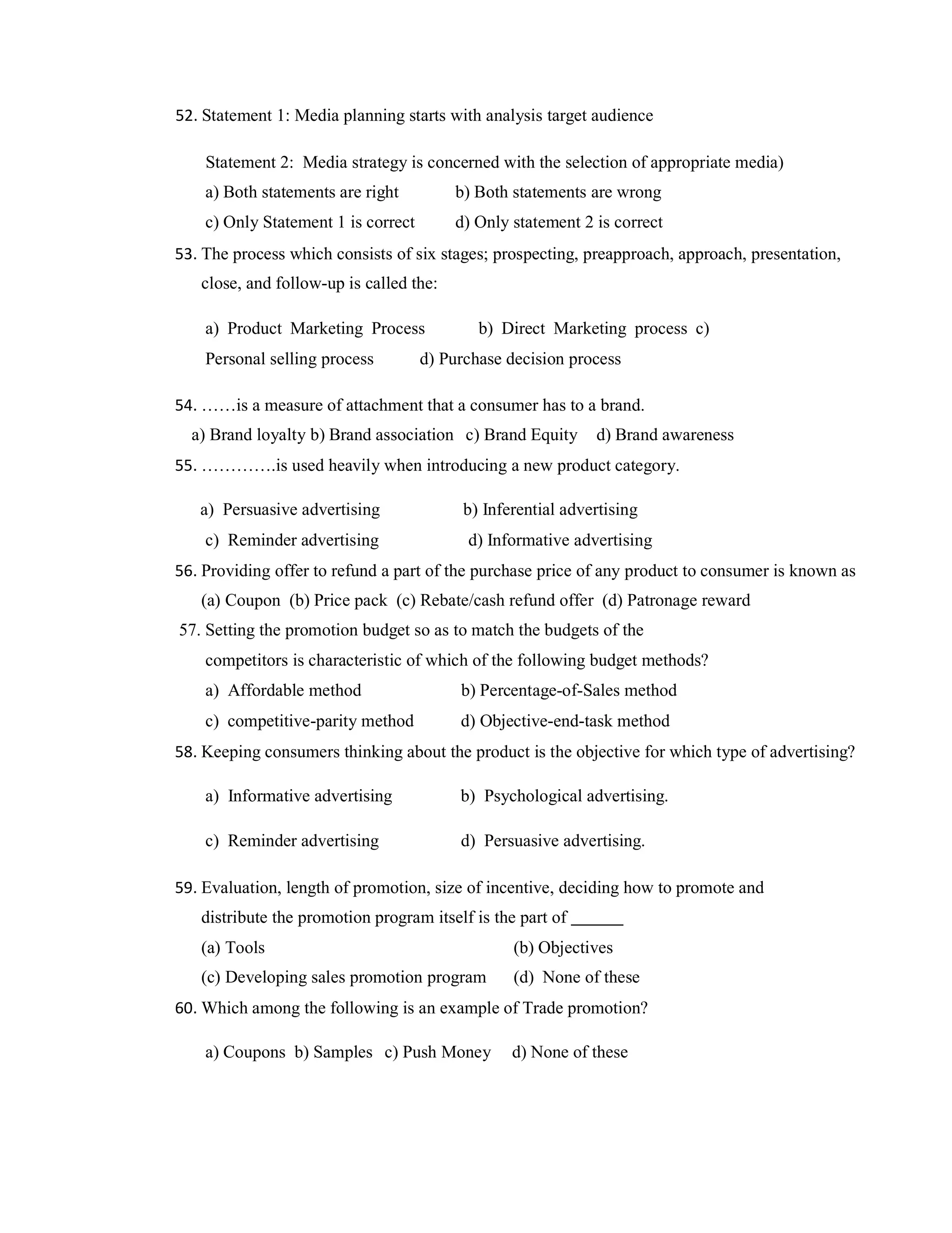 Advertising mcq | PDF