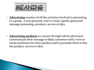 Advertising media | PPTX
