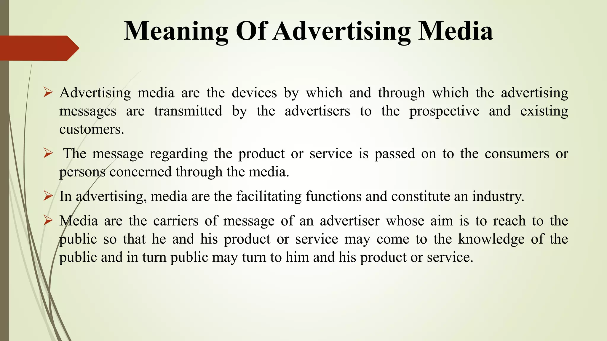 Advertising media Meaning &Types of Media & their merits and demerits ...