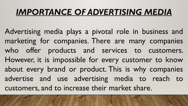 ADVERTISING MEDIA AND ITS FORMS ( A power point presentation) | PPT