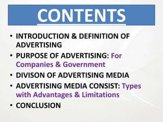 Advertising Media : Marketing Management | PPTX