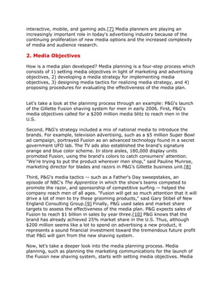 Advertising media planning | DOCX