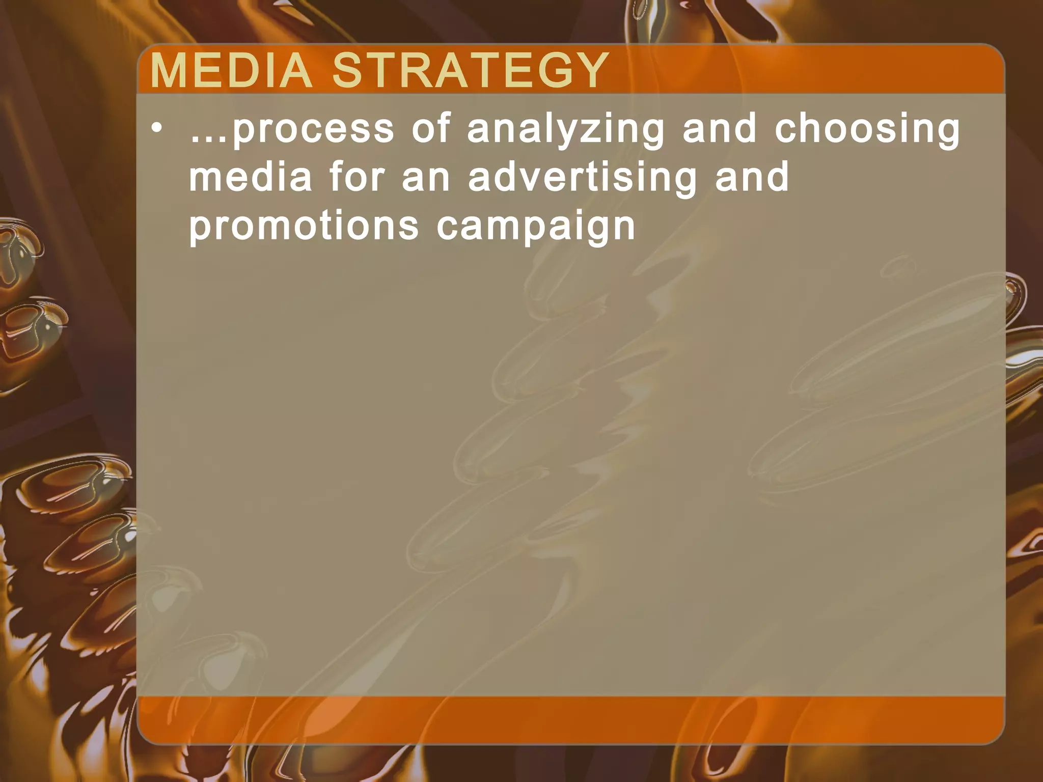 Advertising media selection | PPT