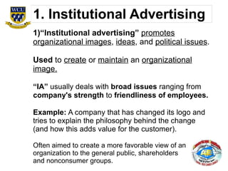 Institutional Advertising Examples