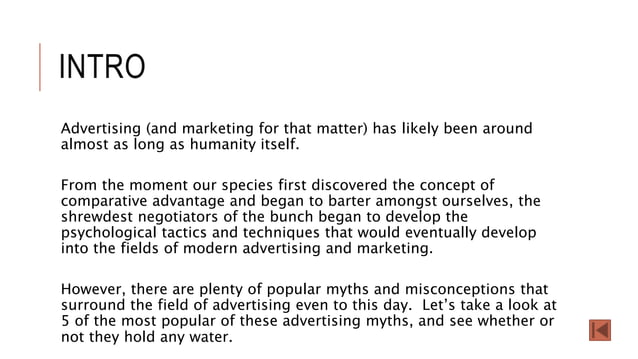 Advertising myths | PPT