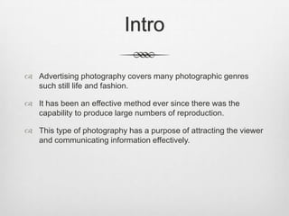 Advertising photography | PPTX