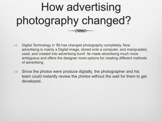 Advertising photography Presentation | PPTX