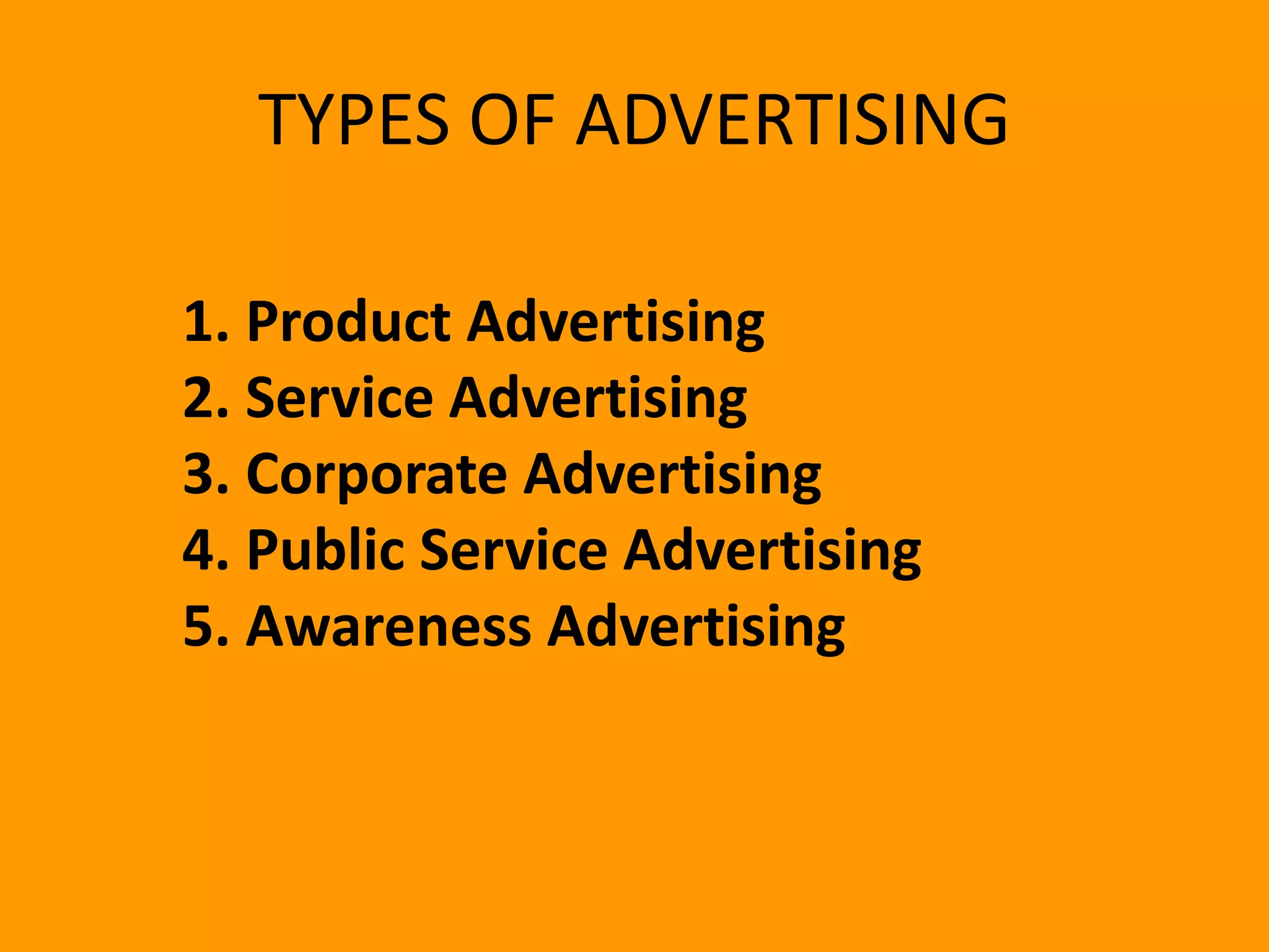 Types of Advertising ppt | PPTX
