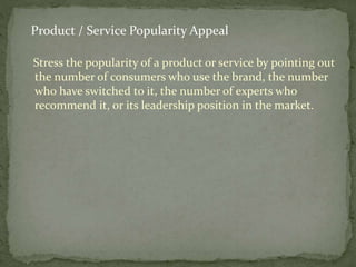 Advertising appeal ppt | PPTX