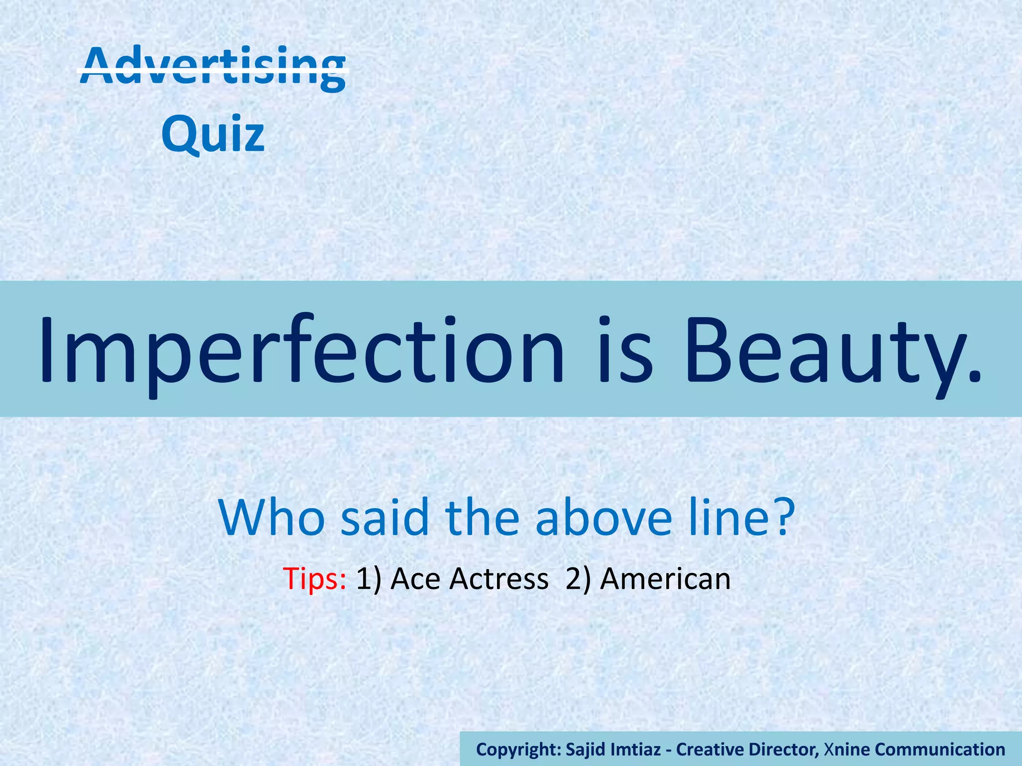 Advertising Quiz | PPTX