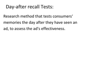 Advertising research | PPT