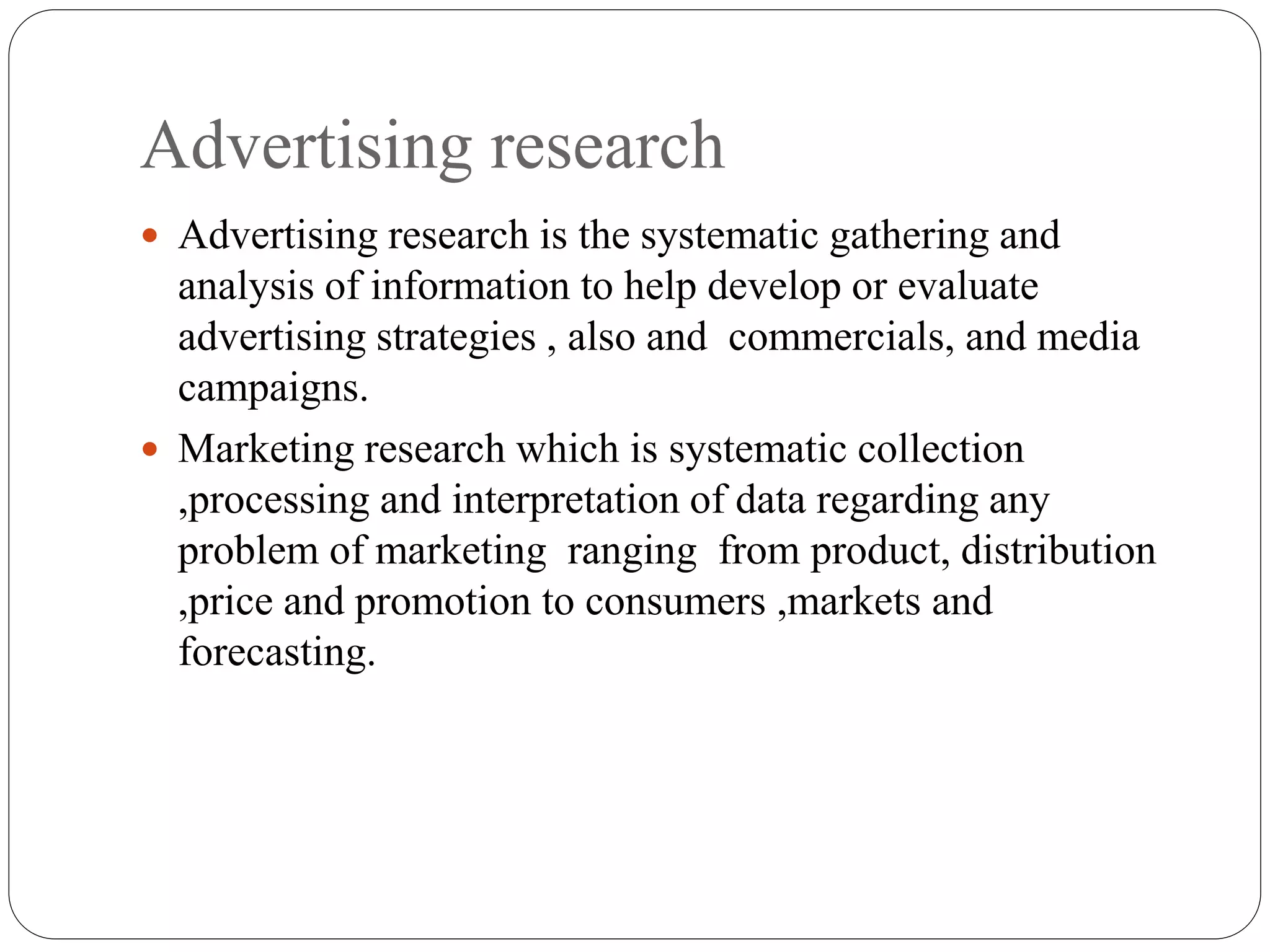 Advertising research | PPTX