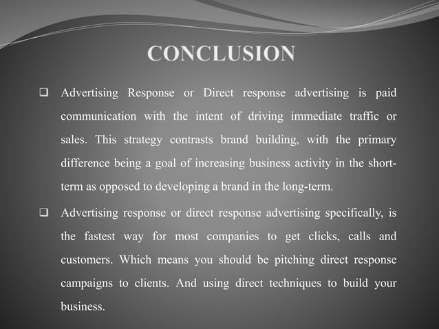 Advertising response | PPTX