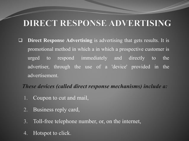 Advertising response | PPT