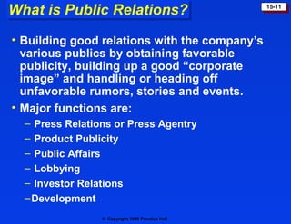 Advertising, sales promotion & public relation (principles of marketing) | PPT