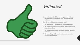 Construction Cost Estimating - Quality Cost Estimating | PPTX