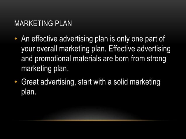 Advertising strategy and planning | PPTX