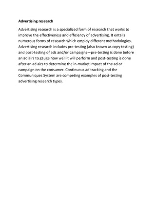 Advertising summary | RTF