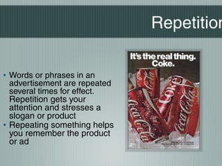 Advertising technique | PPT