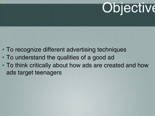 Advertising technique | PPT
