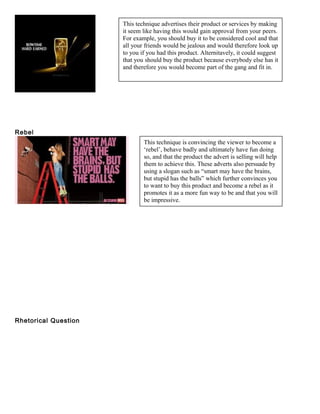 Advertising Techniques | DOC | Advertising Industry | Industries