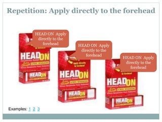 Repetition Advertisement Example