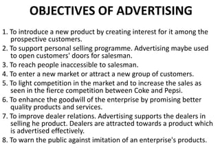 Advertising Unit - 1 for bba , bcom , ba | PPTX