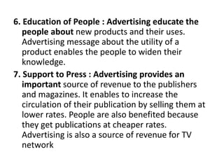 Advertising Unit - 1 for bba , bcom , ba | PPTX