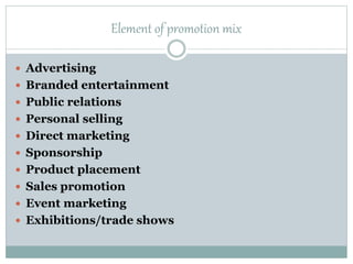 Advertisement role in promotional mix | PPTX