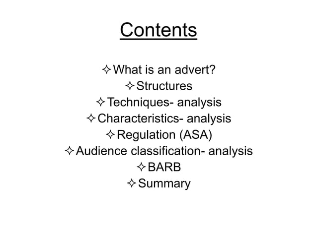 Advert powerpoint final | PPT