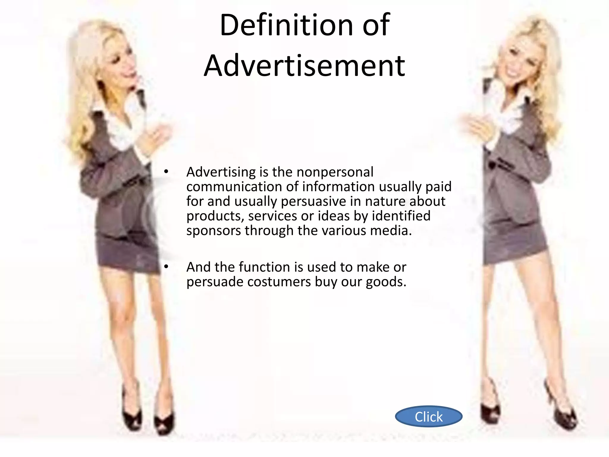 English Advertisement text | PPTX