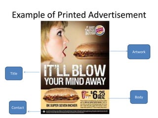 English Advertisement text | PPTX