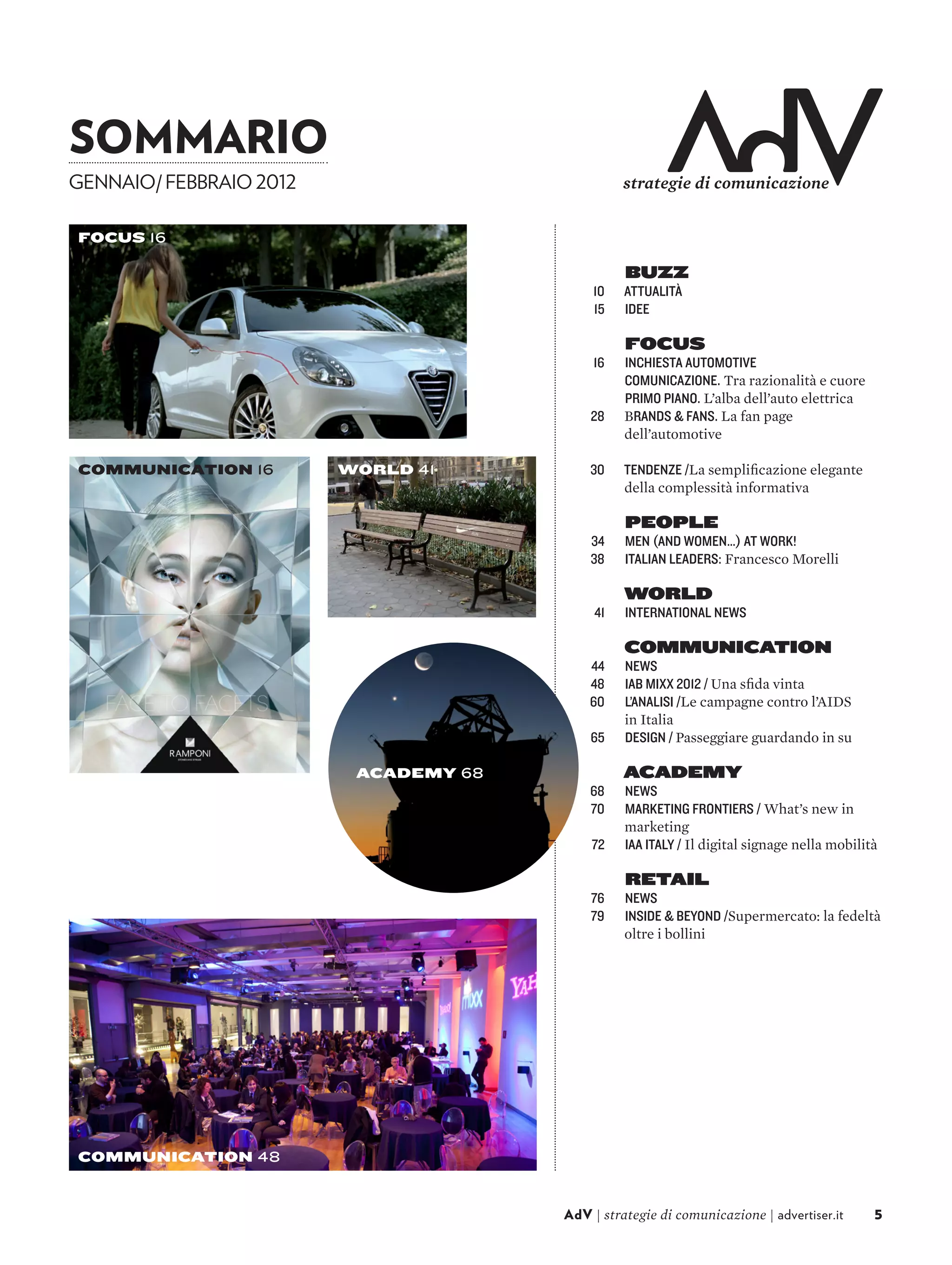 ADV 1/2012 - Sommario della rivista | PDF