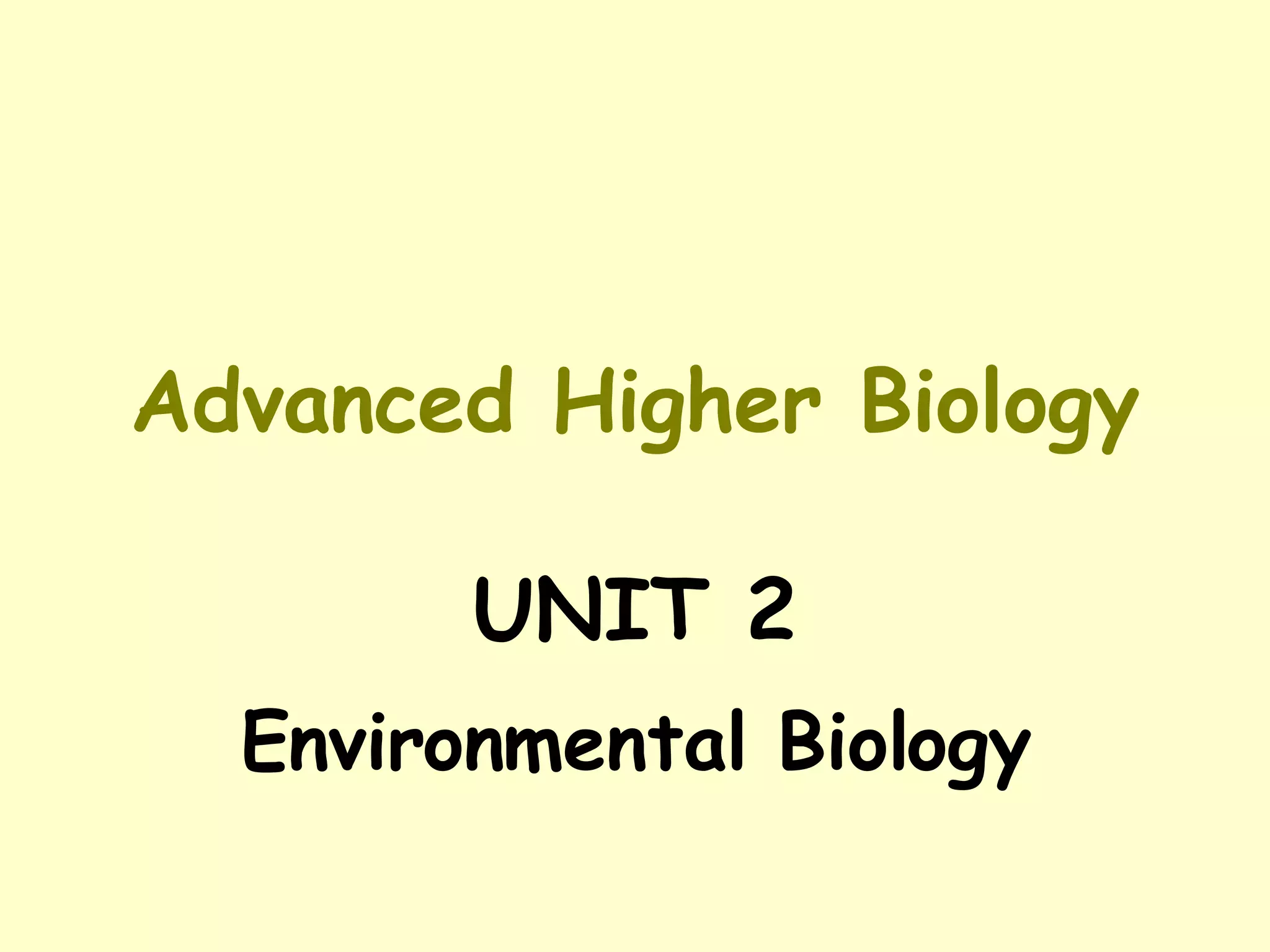 Adv Higher Unit2 | PPT