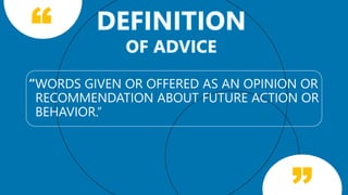 Advice | PPTX