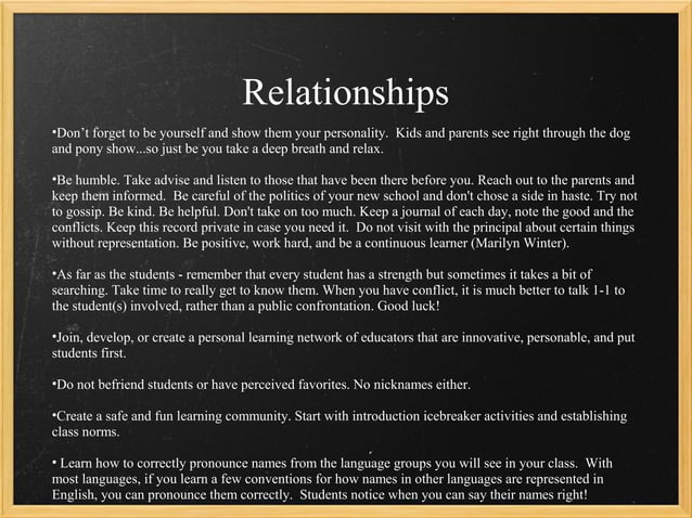 Advice for new teachers | PPT