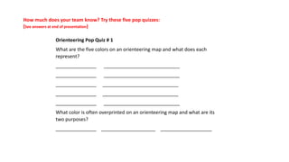 Advice for Orienteering Coaches | PPTX