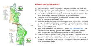Advice for Orienteering Coaches | PPTX