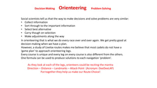Advice for Orienteering Coaches | PPTX