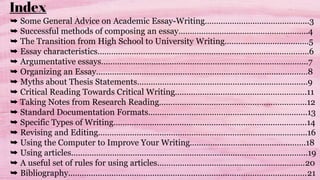 Advice on Academic Writing | PPTX
