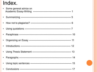 Advice on Academic Writing | PPT