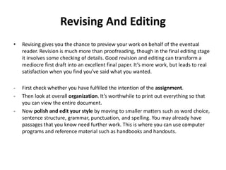 Advice on academic writing | PPT