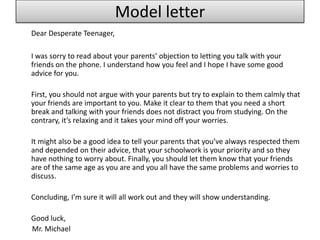 How do I write a letter of advice? | PPTX