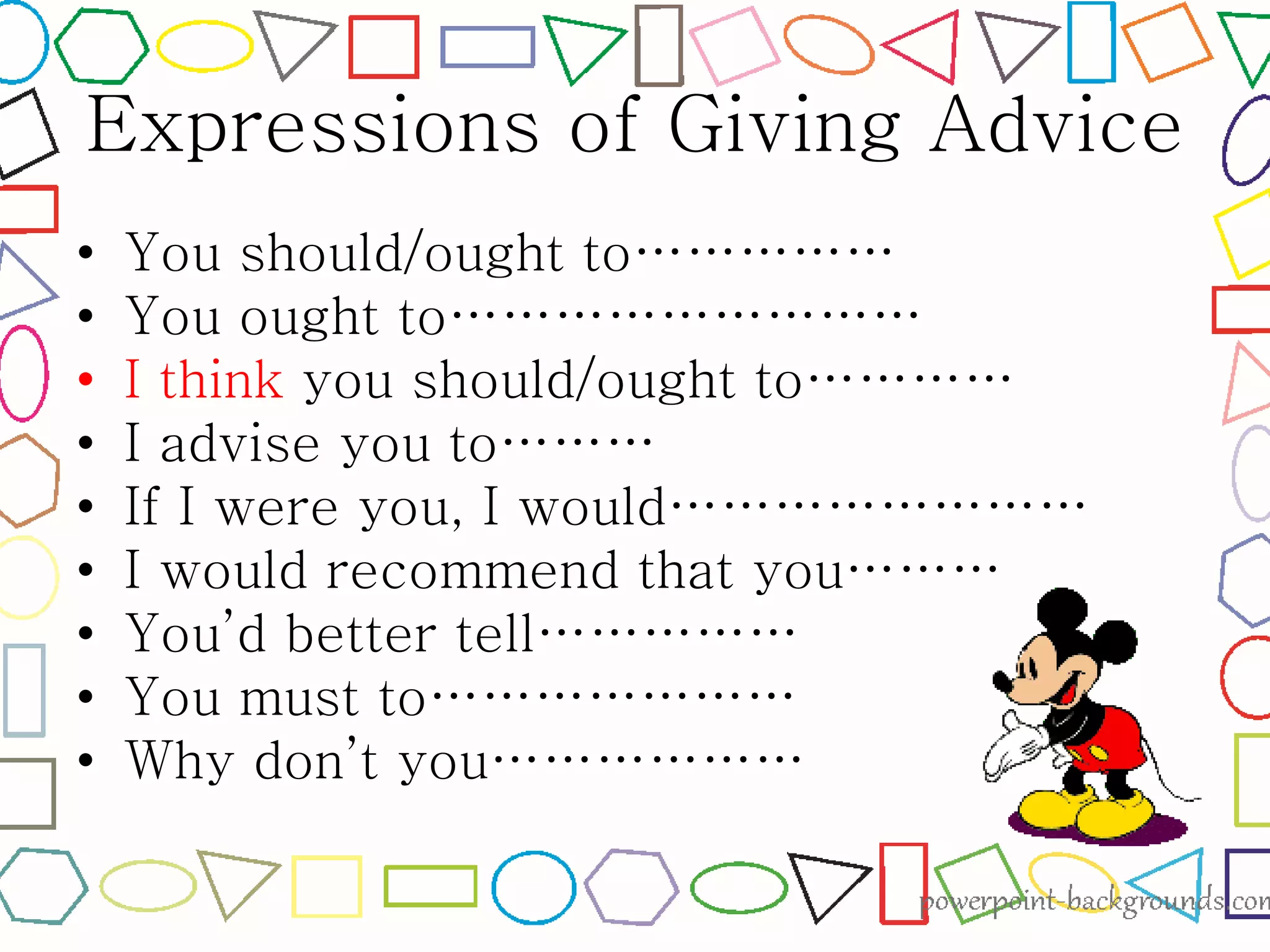 Advice (suggest) and offering | PPT