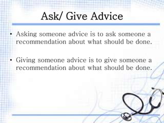 Advice (suggest) and offering | PPT