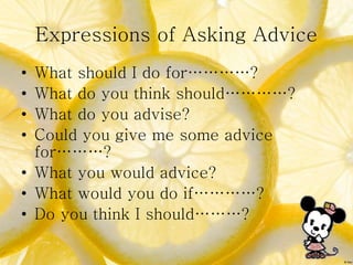 Advice (suggest) and offering | PPT