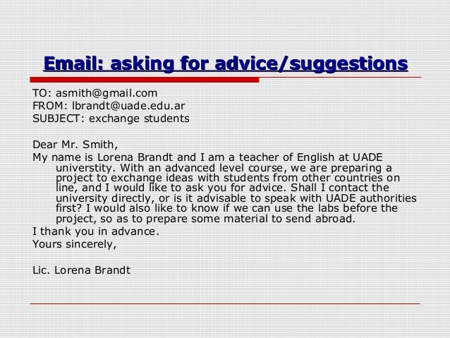 Advice & suggestions