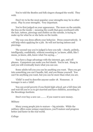 Advice to youth 13 25 | PDF